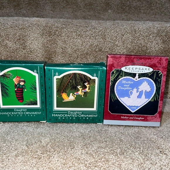 Hallmark | Holiday | Hallmark Lot Of 3 Daughter Christmas Ornaments 998 ...